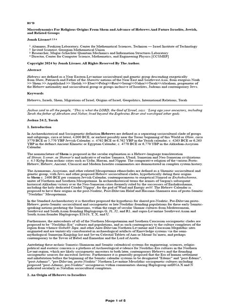 Jonah Lissner Pdf Ashkenazi Jews Jews