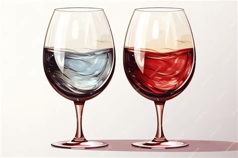 Wine Glass Vector Set Clipart Design Flat Vector Illustration Isolated