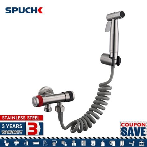 304 스테인레스 욕실 비데 스프레이 건 세트 스틸 싱글 콜드 위생 비데 믹서 항문 클리너 청소 화장실 수도꼭지 슈트 Aliexpress