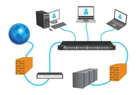 Lan Network 3d Diagram For Business And Technology Concept Wan Of Computer Networking 43532481