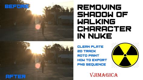 Removing Shadow Using D Tracker Roto Paint Clean Plate In Nuke Full Tutorial VJIMAGICA