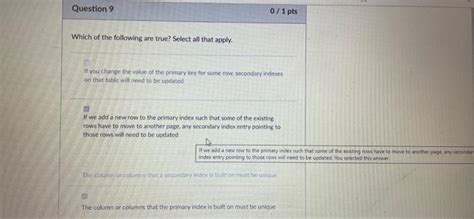 solved question 9 0 1 pts which of the following are true