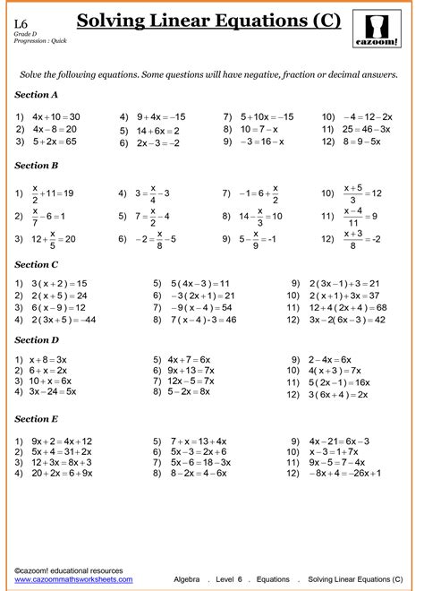 Algebra Questions With Answers Mcq Algebra Questions Set 3 F