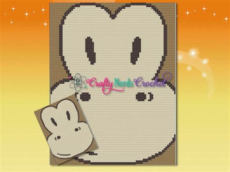 Monkey Close Up Pattern Graph With Minic2c Written Monkey Graphgan Monkey Blanket DIY Monkey