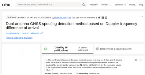 Dual Antenna Gnss Spoofing Detection Method Based On Doppler Frequency Difference Of Arrival