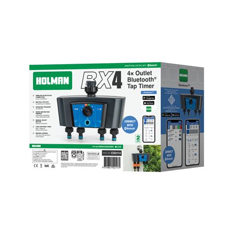 Holman Bx4 Bluetooth 4 Outlet Tap Timer Bunnings Australia
