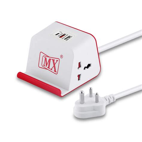 Mx Extension Board Universal Socket With 1 Usb 5v 3 4a 1 Usb 2 4a Charging Ports Spike