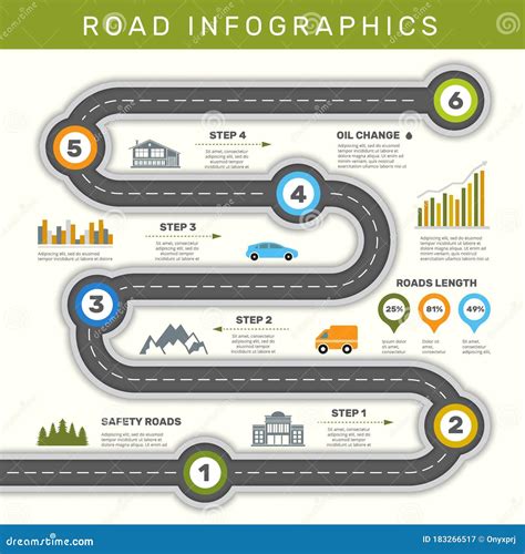 Business Workflow Roadmap In Ultra High Format On White With Check Points Vector Illustration