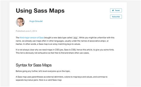 using sass maps
