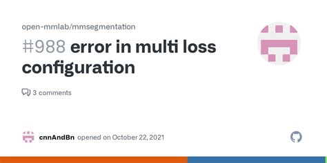 error in multi loss configuration · issue 988 · open mmlab