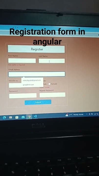 Registration Form In Angular Signup Form Html Css Js Angular