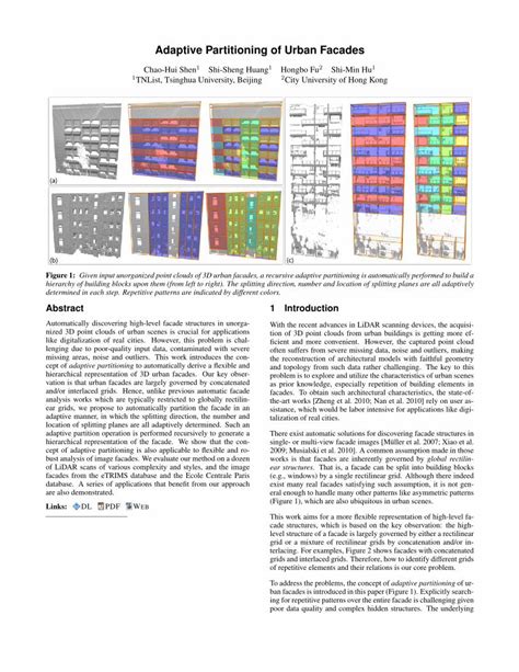 Pdf Adaptive Partitioning Of Urban Facades Dokumentips