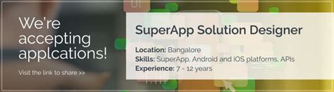 Krishna Lokesh B On Linkedin Job Opening Superapp Solution Designer