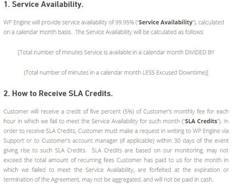 What S A SLA Service Level Agreement TermsFeed