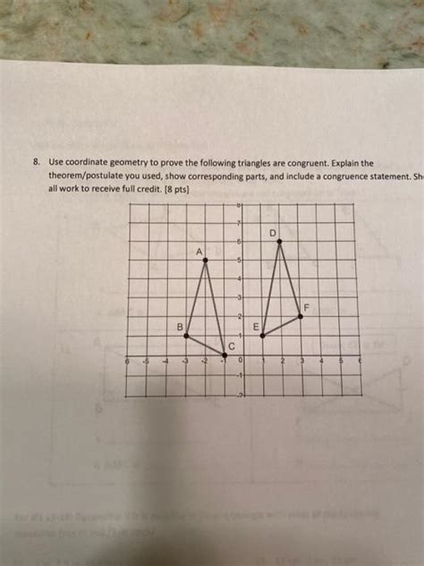 solved 8 use coordinate geometry to prove the following