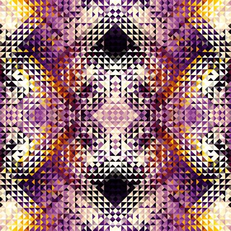 Geometric Seamless Pattern Of A Triangles In Low Poly Style Stock
