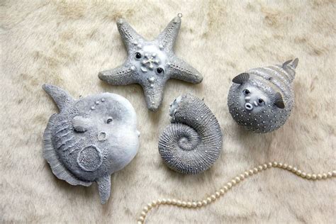 Коллекция Елочных игрушек Мечты моря Папье маше в интернет магазине на Ярмарке Мастеров