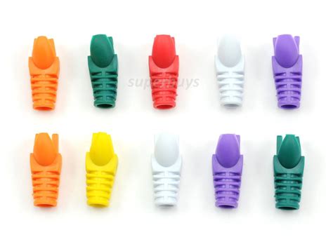 Ethernet Cable End Plug Head Cover Cap Boot Protector Tip Rj45 Cat5 Cat5e Colour Ebay