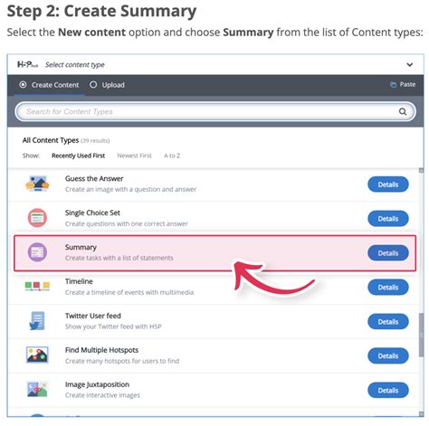 Summary Tangerine Tech Guide H5P