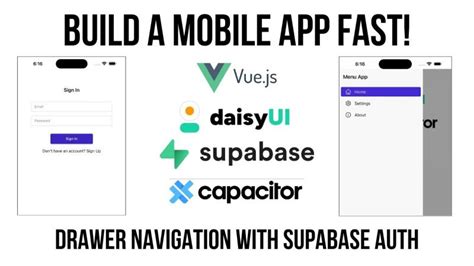 Vue Supabase Capacitor Daisyui Drawer A Mobile App Starter Template Aaron Saunders