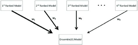 schematic diagram of the construction of the ensemble model from the