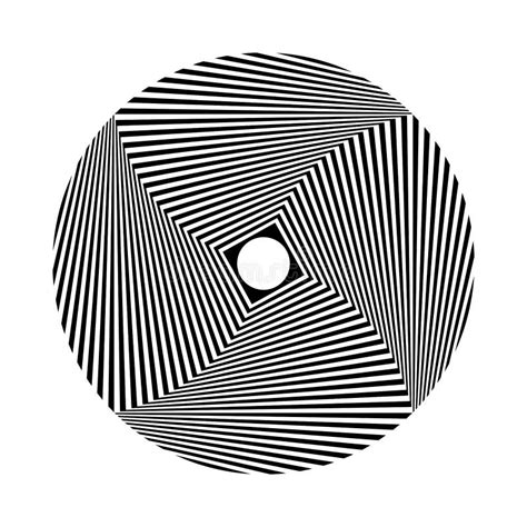 Abstract Op Art Circle Circular Rotation Pattern Stock Vector