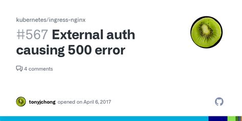 External Auth Causing Error Issue Kubernetes Ingress Nginx GitHub