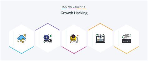 Hacking 25 Filledline Icon Pack Including Secure Lock Private