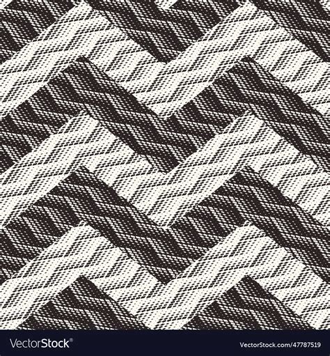 Monochrome Halftone Textured Chevron Pattern Vector Image