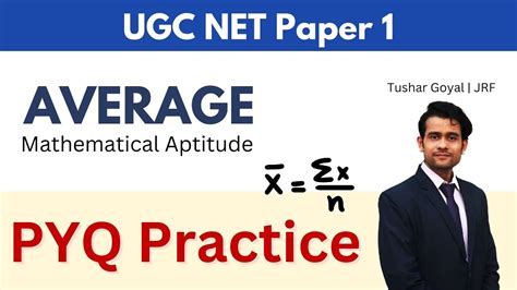 Average Pyq Practice Mathematical Aptitude Ugc Net Paper 1 Youtube