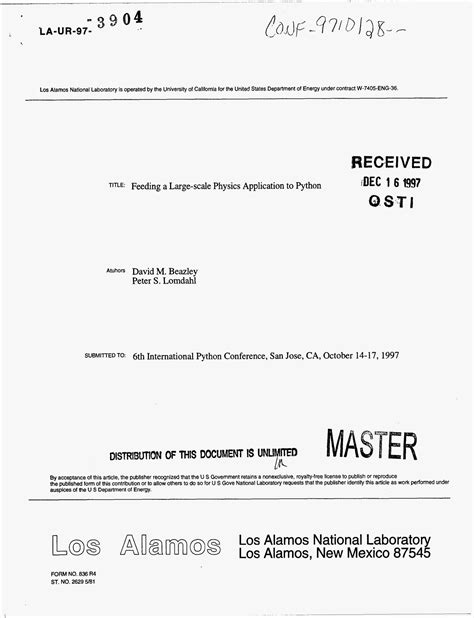 feeding a large scale physics application to python unt digital library