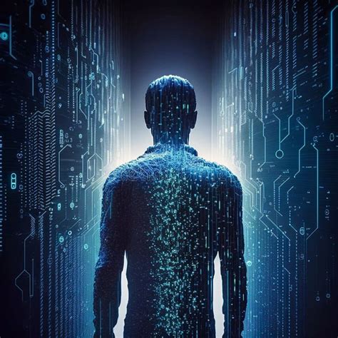 Big Data Technology And Data Science With Person Generative Ai Stock Illustration