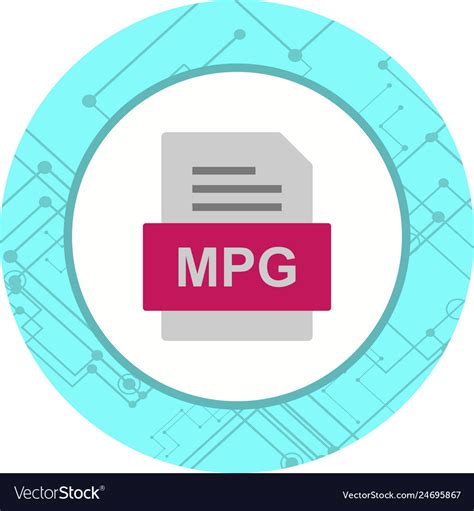 Mpg File Document Icon Royalty Free Vector Image
