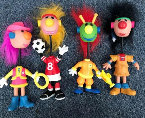 1994 Jibba Jabba Jibber Jabber Noisy Doll Plush Vinyl Set Of 4