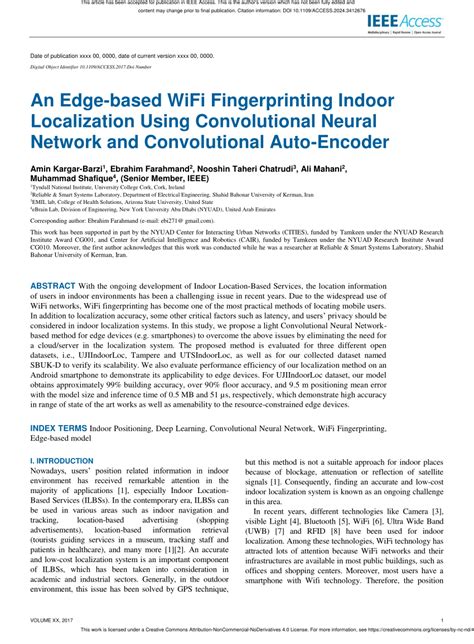 Pdf An Edge Based Wifi Fingerprinting Indoor Localization Using