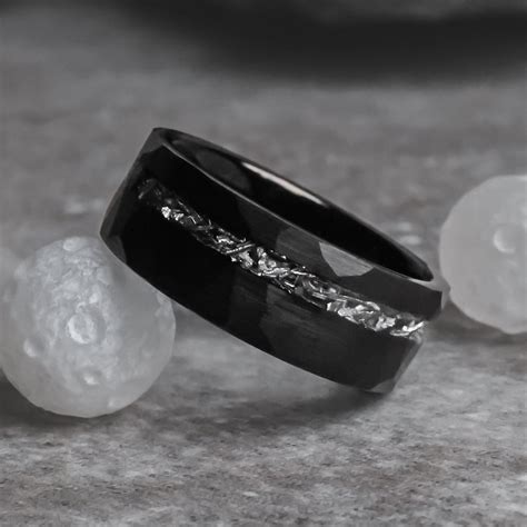 Forged Meteorite Wedding Band Thorum