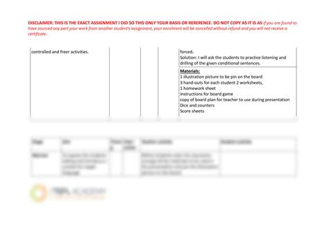 Solution The Tefl Academy Assignment B Lesson Plan And Paragraph