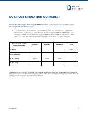 Understanding DC Circuit Simulation Exploring Resistors And Course Hero