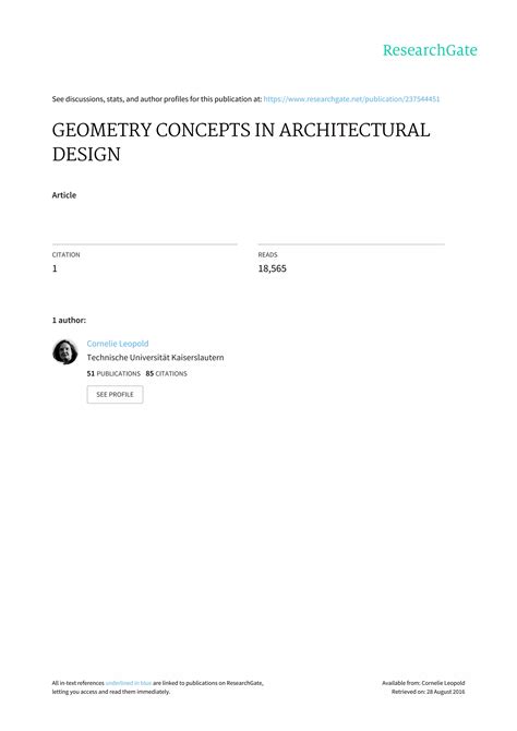 Geometry Concepts In Architectural Design Pdf