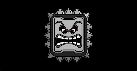 Thwomp Character Sticker Teepublic