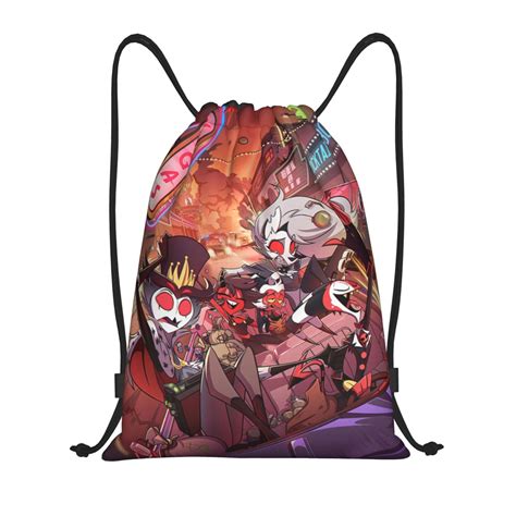 Hazbin Hotel Helluva Boss Drawstring Bags Unisex Drawstring Sling Bag