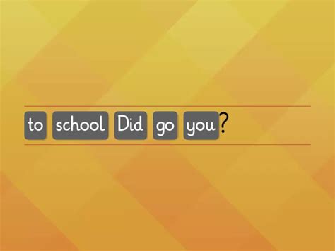 Past Simple Interrogative Unjumble