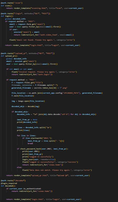 Flask Exploration Qr Code With Imei As Authentication Rcs50