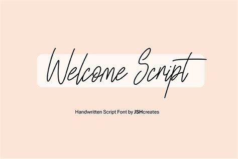 Welcome Script Font