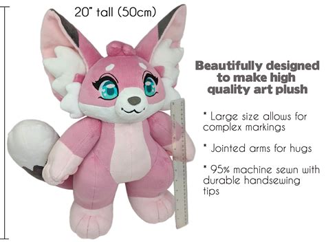 Plush Sewing Pattern Pdf Furry Anthro Standing Plushie Diy Etsy