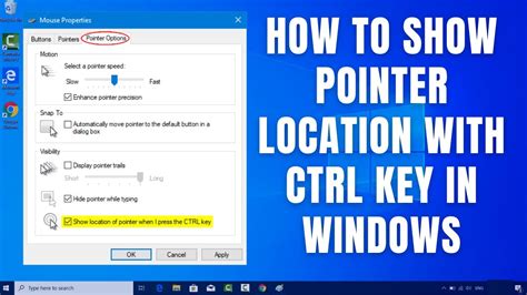 how to enable show location of pointer on pressing ctrl key in windows
