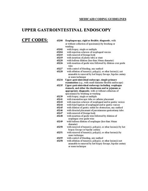 What Is The Cpt Code For Upper Gastrointestinal Endoscopy