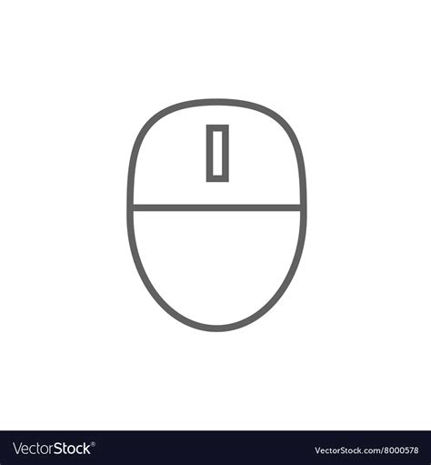 Computer Mouse Line Icon Royalty Free Vector Image