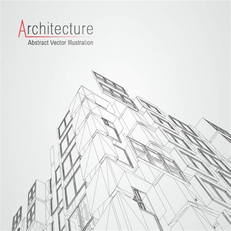 Architecture Line Background Building Construction Sketch Vector