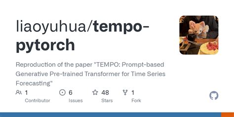 Github Liaoyuhua Tempo Pytorch Reproduction Of The Paper Tempo Prompt Based Generative Pre